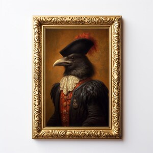Victorian Crow Renaissance Raven Aristocratic Black Raven - Etsy