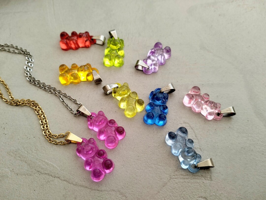 Y2K Gummy Bear Necklace, Stainless Steel - Etsy Canada