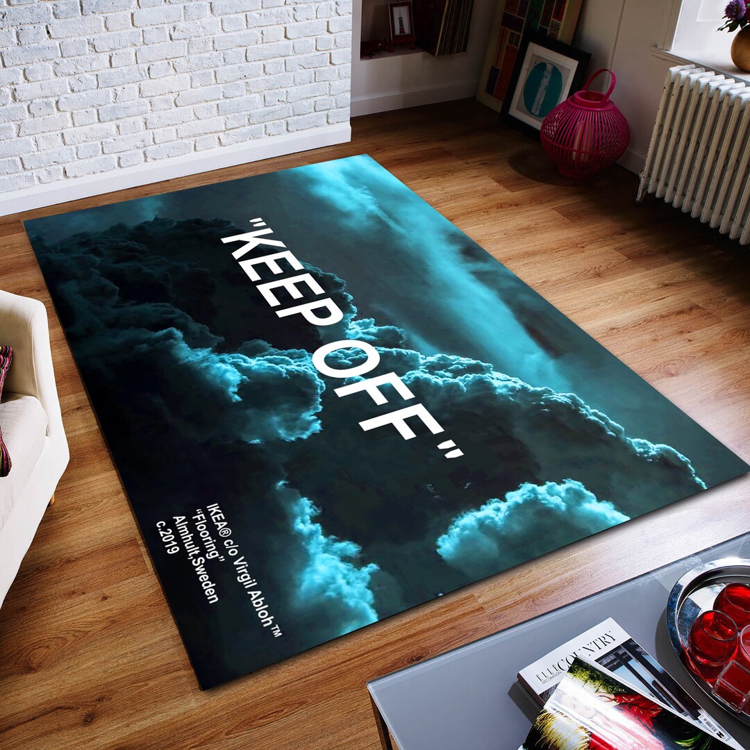 Keep off Rug, Keep off Clouds Rug, Traditional Abstract Rug, Custom Rug ...