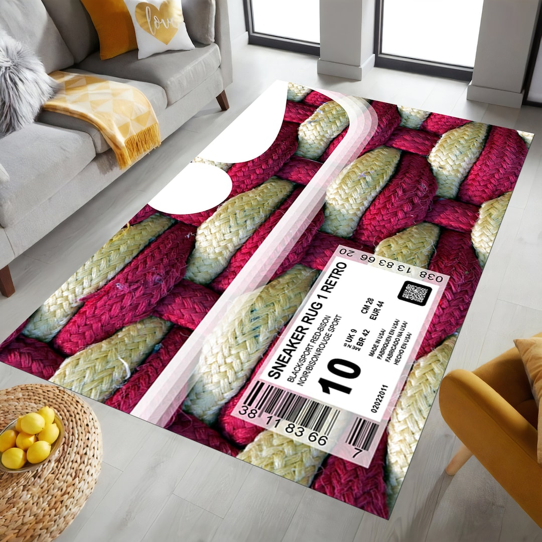 Sneaker Laces Box, Sneaker Box Rug, Sneaker Room Rug, Custom Rug ...