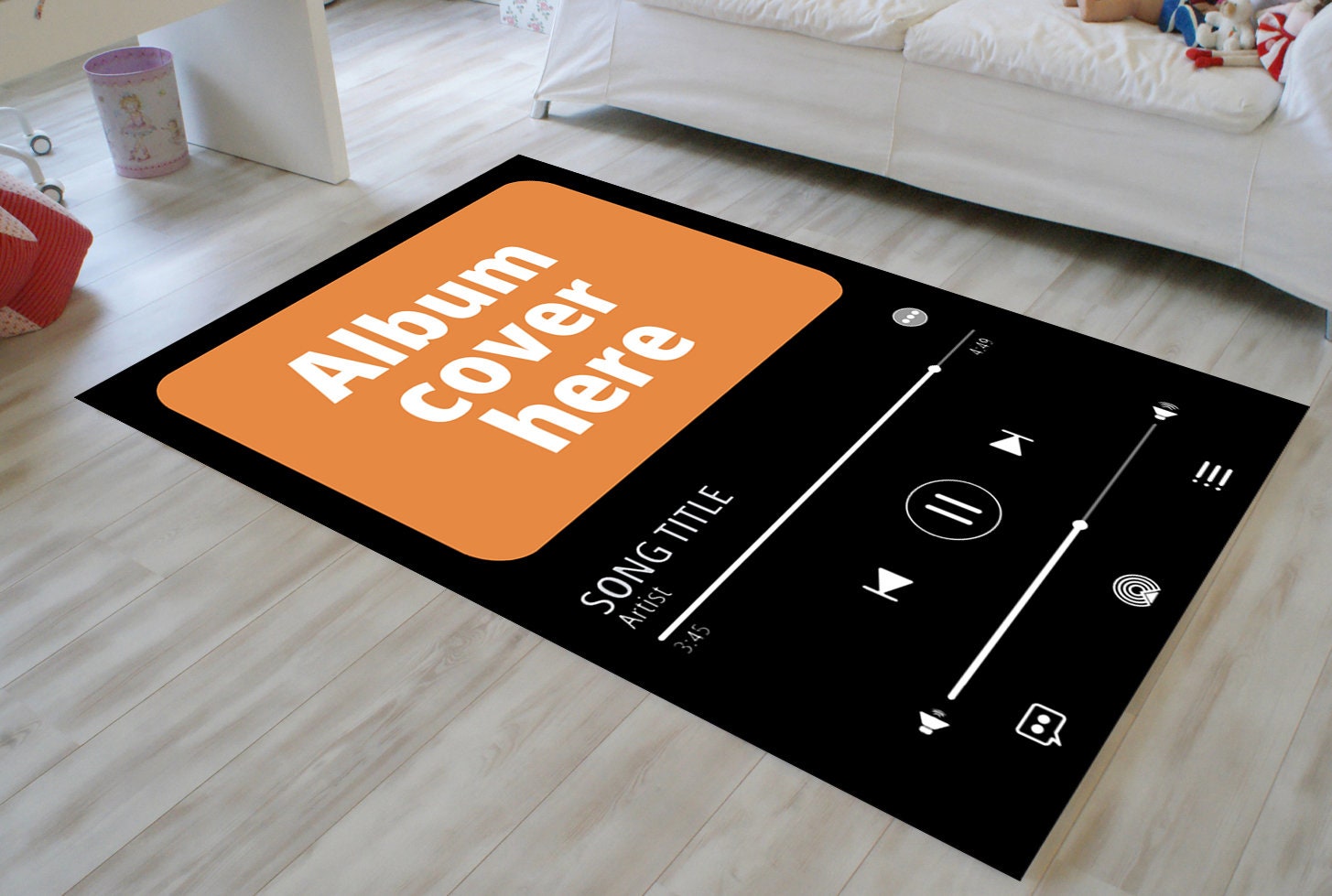 Music Player, Music Rug, for Music Room, Gift, Music Clip Player,custom ...