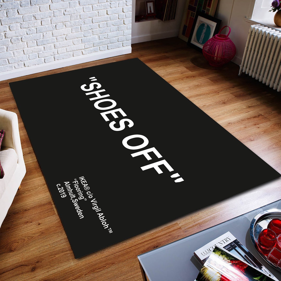Shoes off Rug, Shoes Room Rug, With Logo, Custom Rug, Birthday Gifts ...