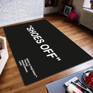 Shoes off Rug, Shoes Room Rug, With Logo, Custom Rug, Birthday Gifts ...