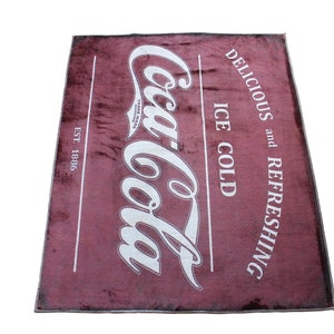 Coca Cola Rugabstract Rug Coca Coca Retro Custom Rugcoca - Etsy