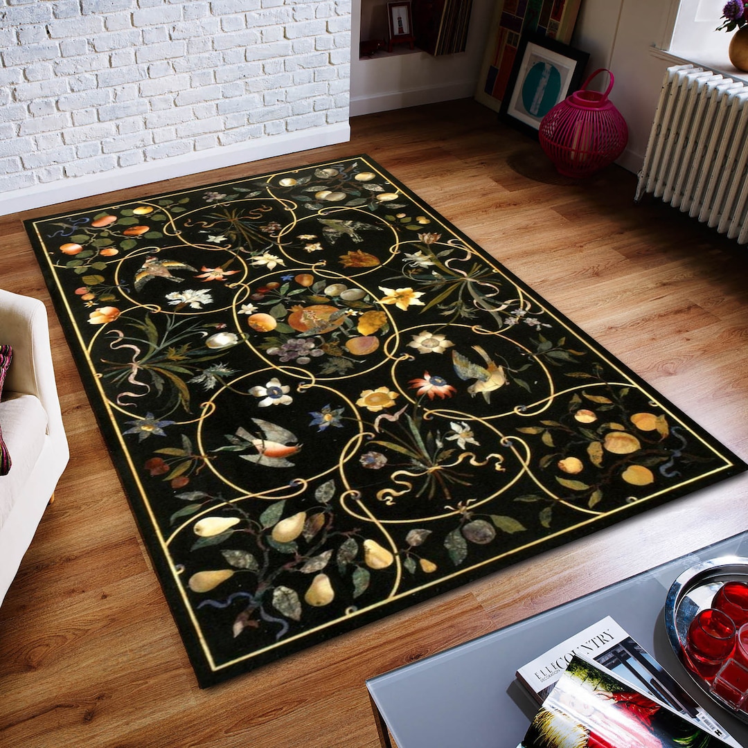 Pear, Peach, Pomegranate, Apricot Rug, Abstract Rug, Custom Rug, Home ...