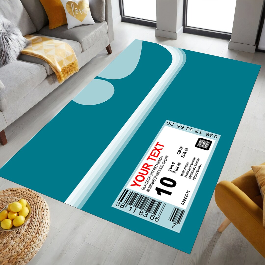 Personalisable Box, Sneaker Box Rug, Sneaker Room Rug, Custom Rug ...