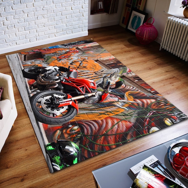 Motorcycle Rug - Etsy