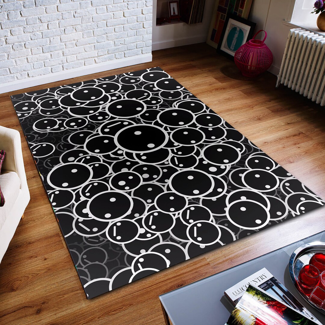 Emoji Rug, With Emojis Rug, Abstract Rug, Custom Rug, Home Decor Rug ...