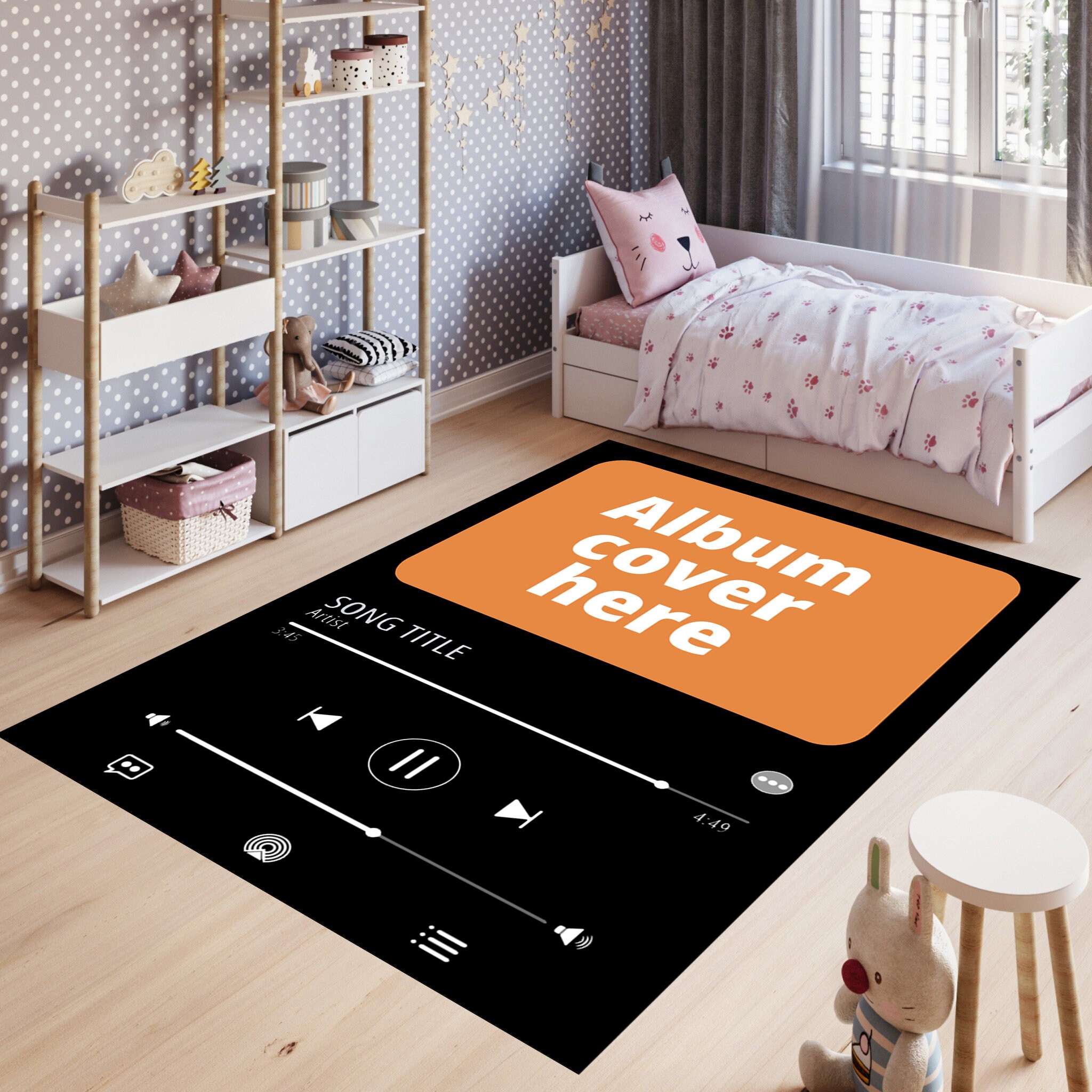 Music Player, Music Rug, for Music Room, Gift, Music Clip Player,custom ...