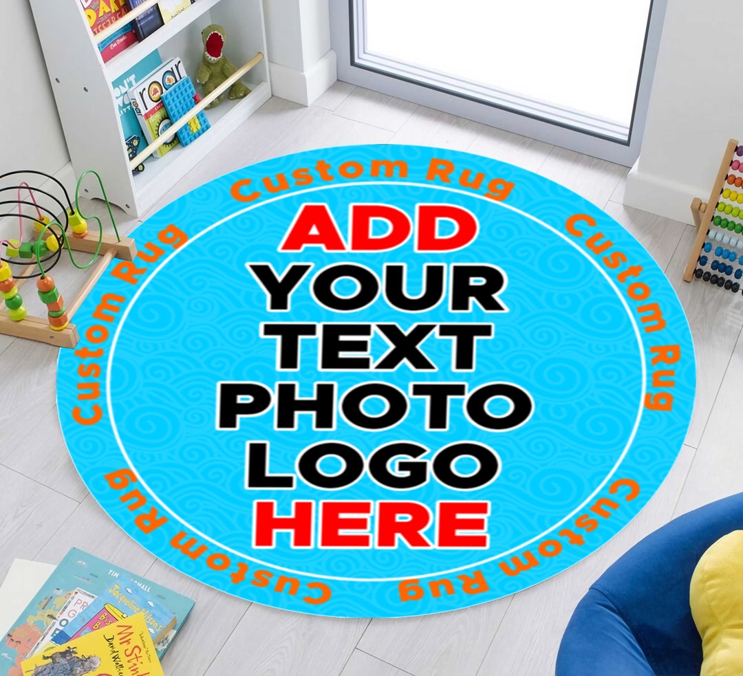 Custom Image Rug, Round Rug, Custom Rug, Custom Rug With Your Logo ...