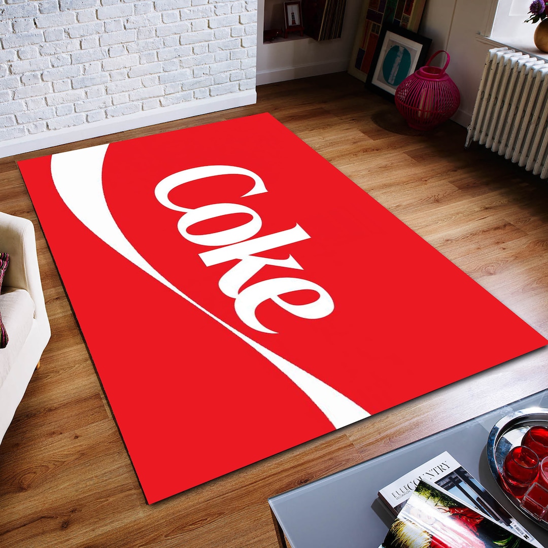 Coca Cola Rug, A Classic Taste Rug, Abstract Rug, Custom Rug, Home ...