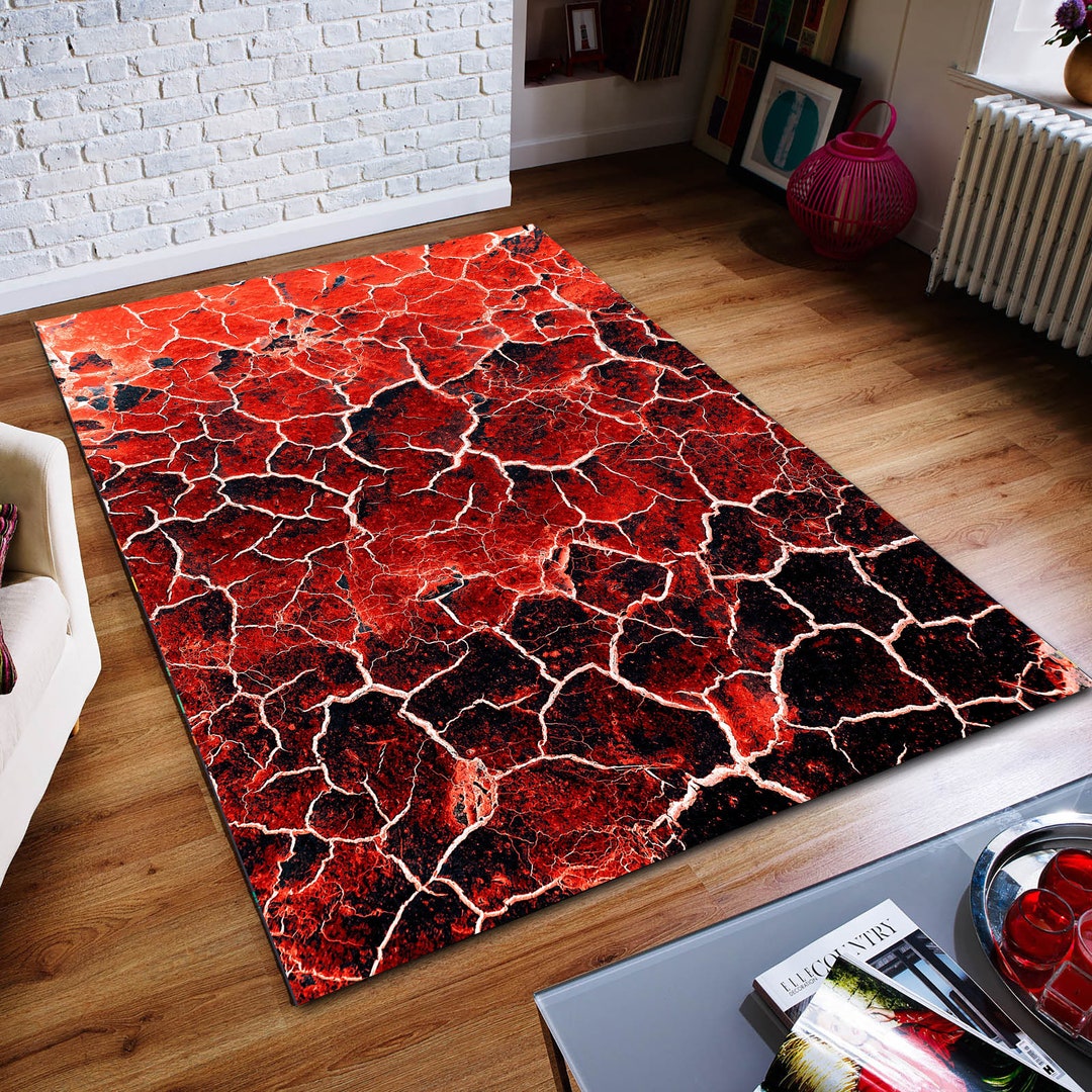 Volcanic Lava Rug, Lava Rug, Abstract Rug, Custom Rug, Home Decor Rug ...