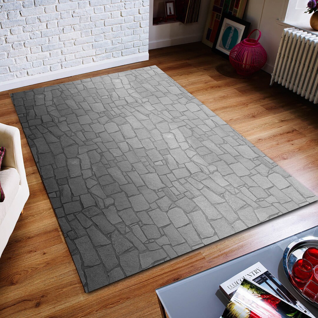 Stone Wall Pattern Rug, Stone Wall Rug, Abstract Rug, Custom Rug, Home ...