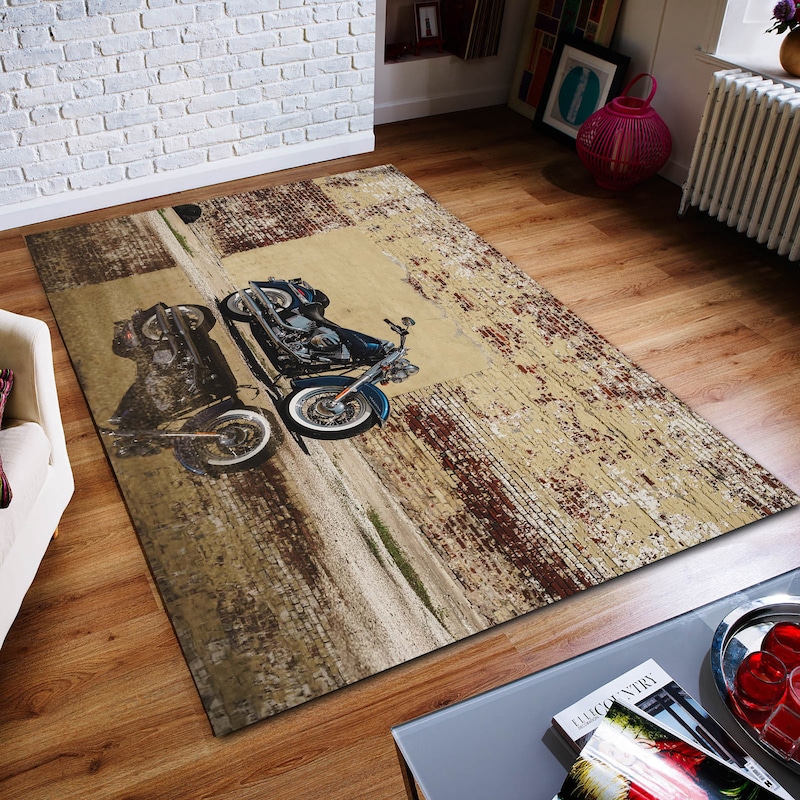 Motorcycle Rug - Etsy