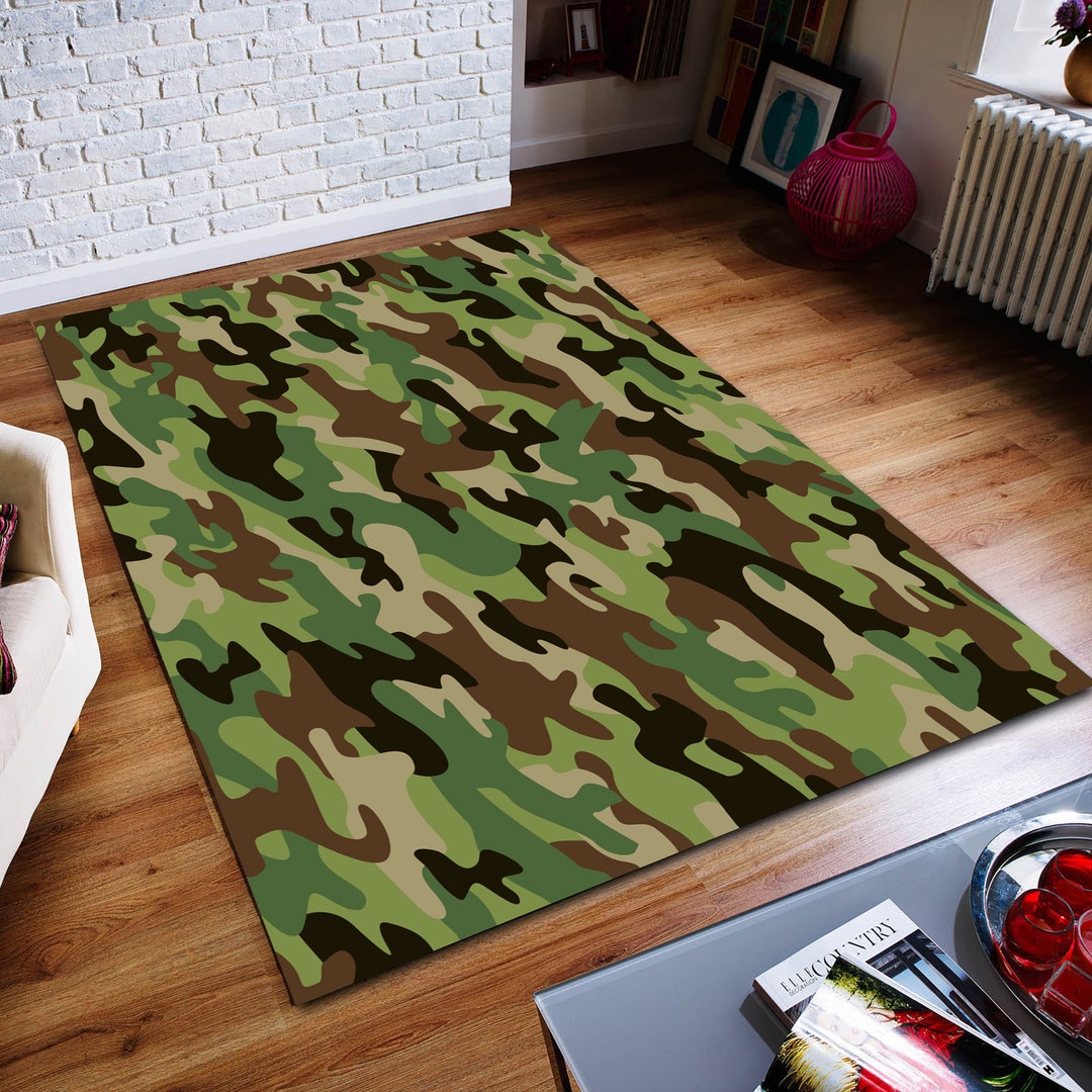 Camouflage Pattern Rug, Military Design Rug, Abstract Rug, Custom Rug ...