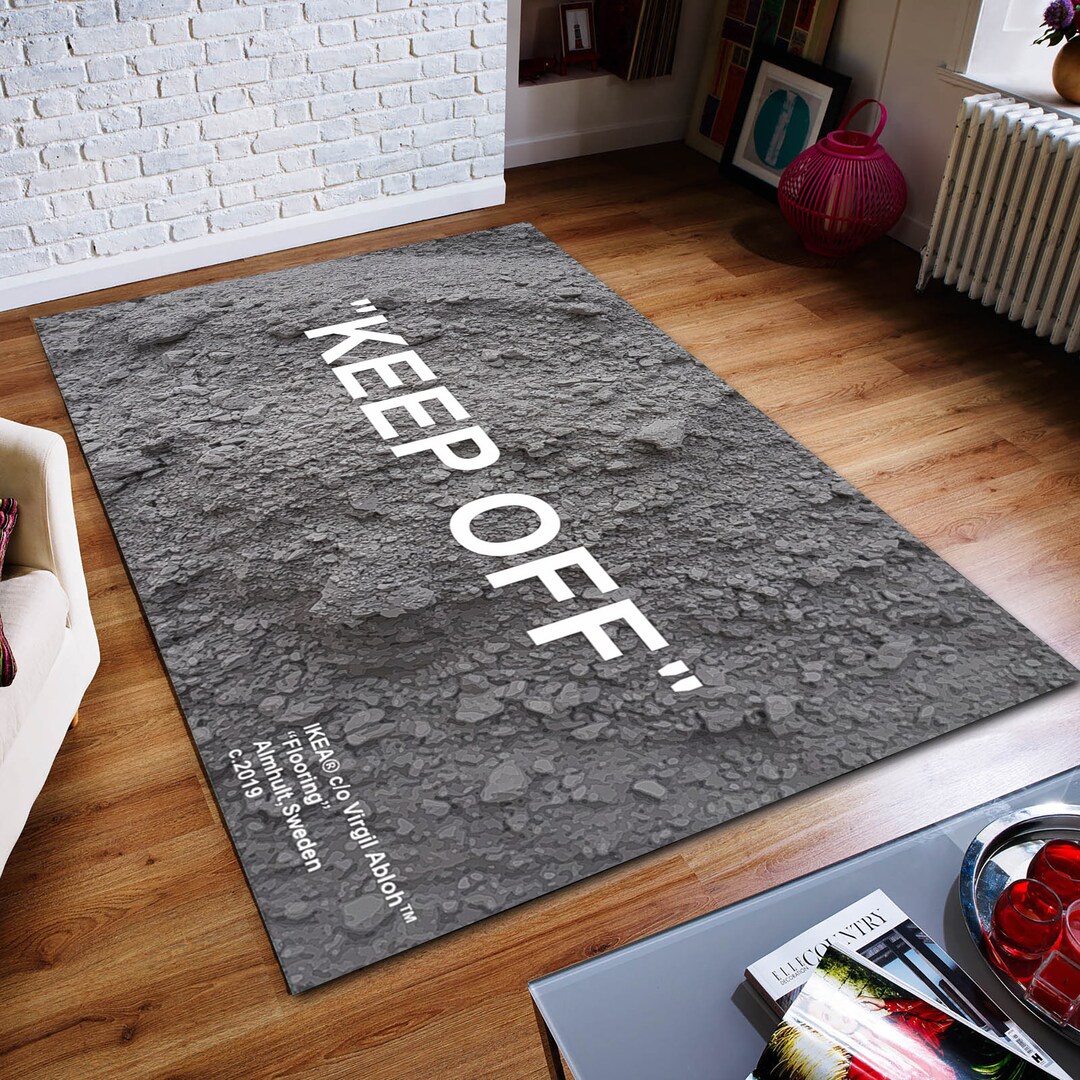 Keep off Rug, Cement Pattern Rug, Traditional Abstract Rug, Custom Rug ...