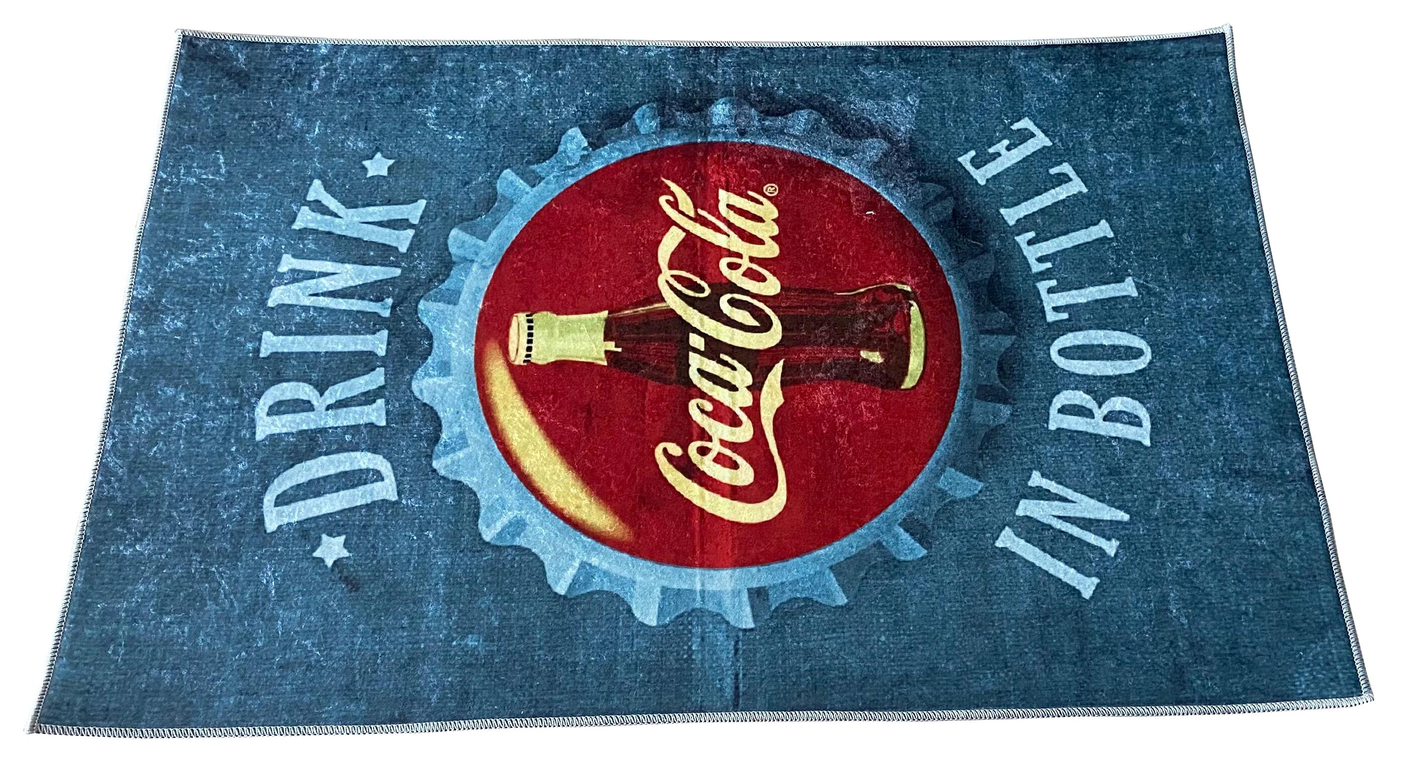 Coca Cola Rug, the Coke in Bottle, Legendary Drink Rug, Abstract Rug ...