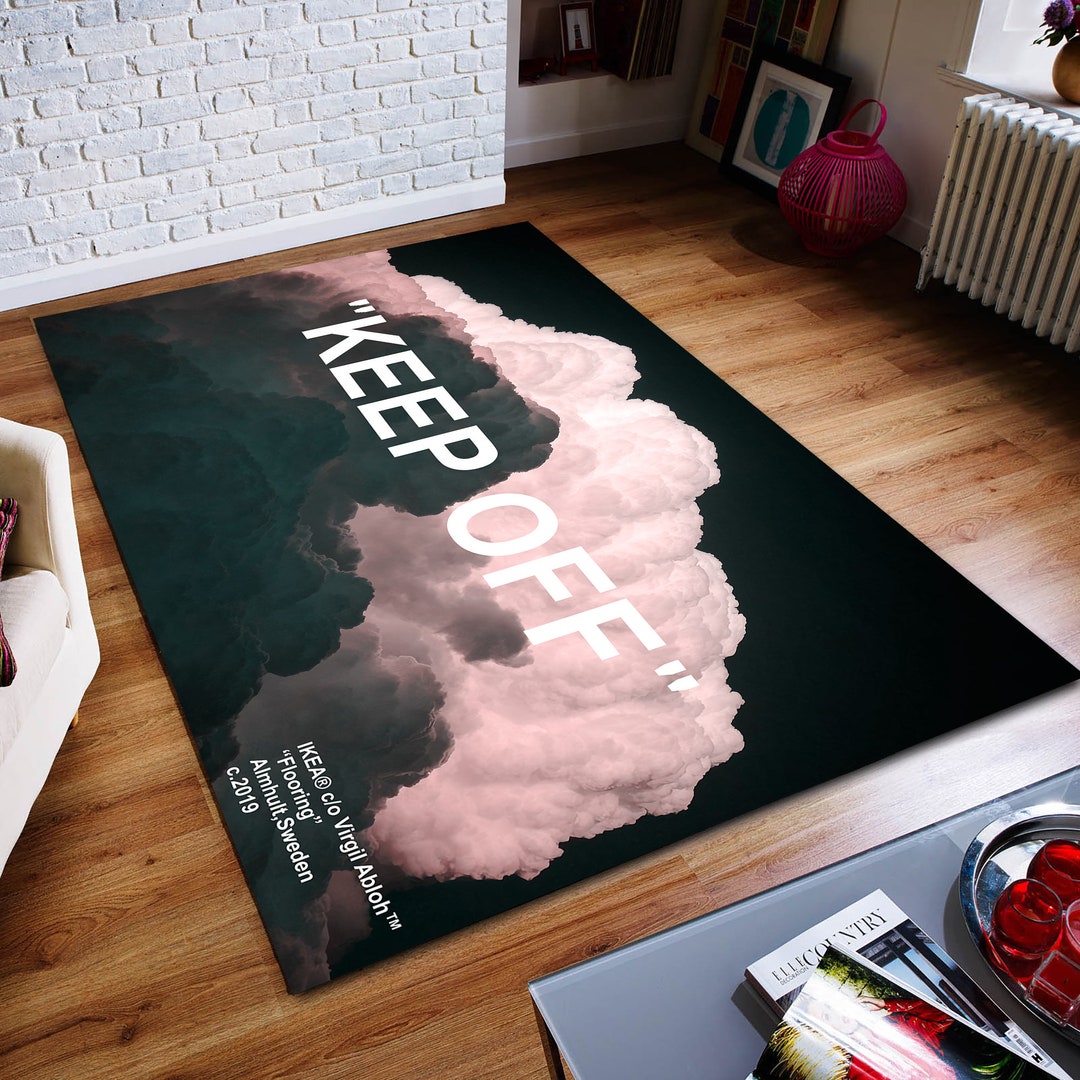 Keep off Rug, Keep off Clouds Rug, Traditional Abstract Rug, Custom Rug ...