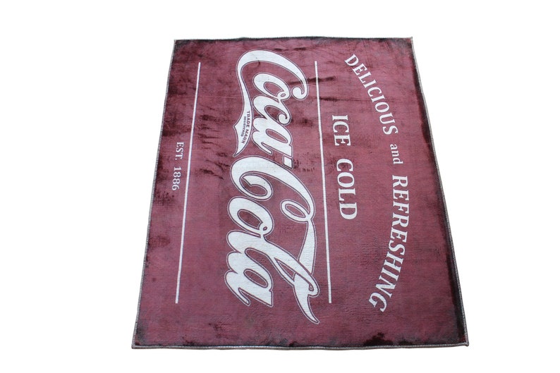 Coca Cola Rug A Classic Taste Rug Abstract Rug Custom Rug - Etsy