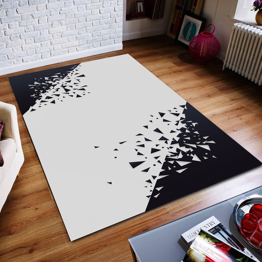 Geometric Shapes Rug, Triangles Rug, Abstract Rug, Custom Rug, Home ...