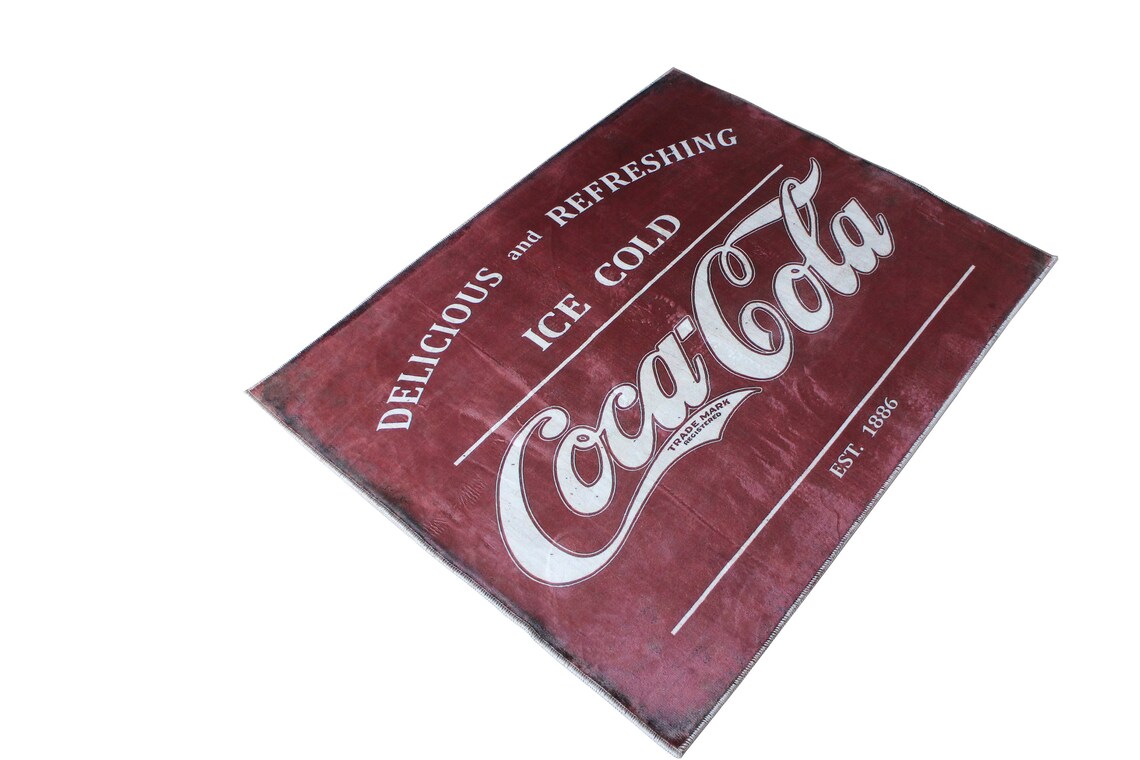 Coca Cola Rug A Classic Taste Rug Abstract Rug Custom Rug - Etsy