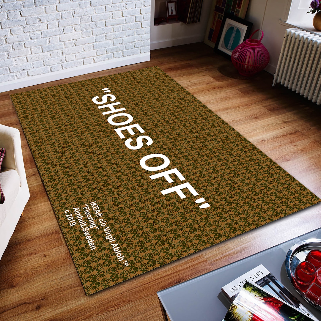 Shoes off Rug, Shoes Room Rug, With Logo, Custom Rug, Birthday Gifts ...