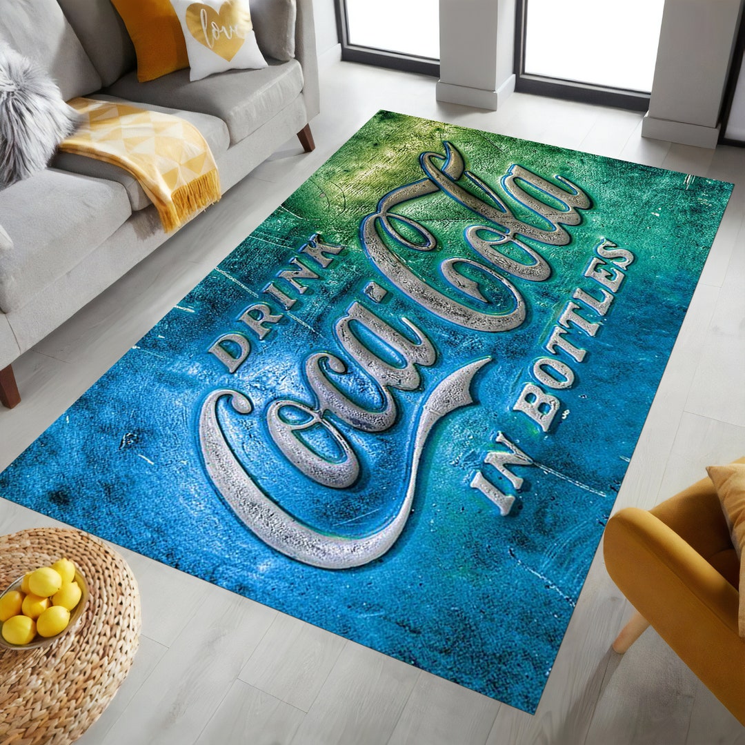 Coca Cola Rug,abstract Rug, Coca Coca Retro, Custom Rug,coca Coca ...