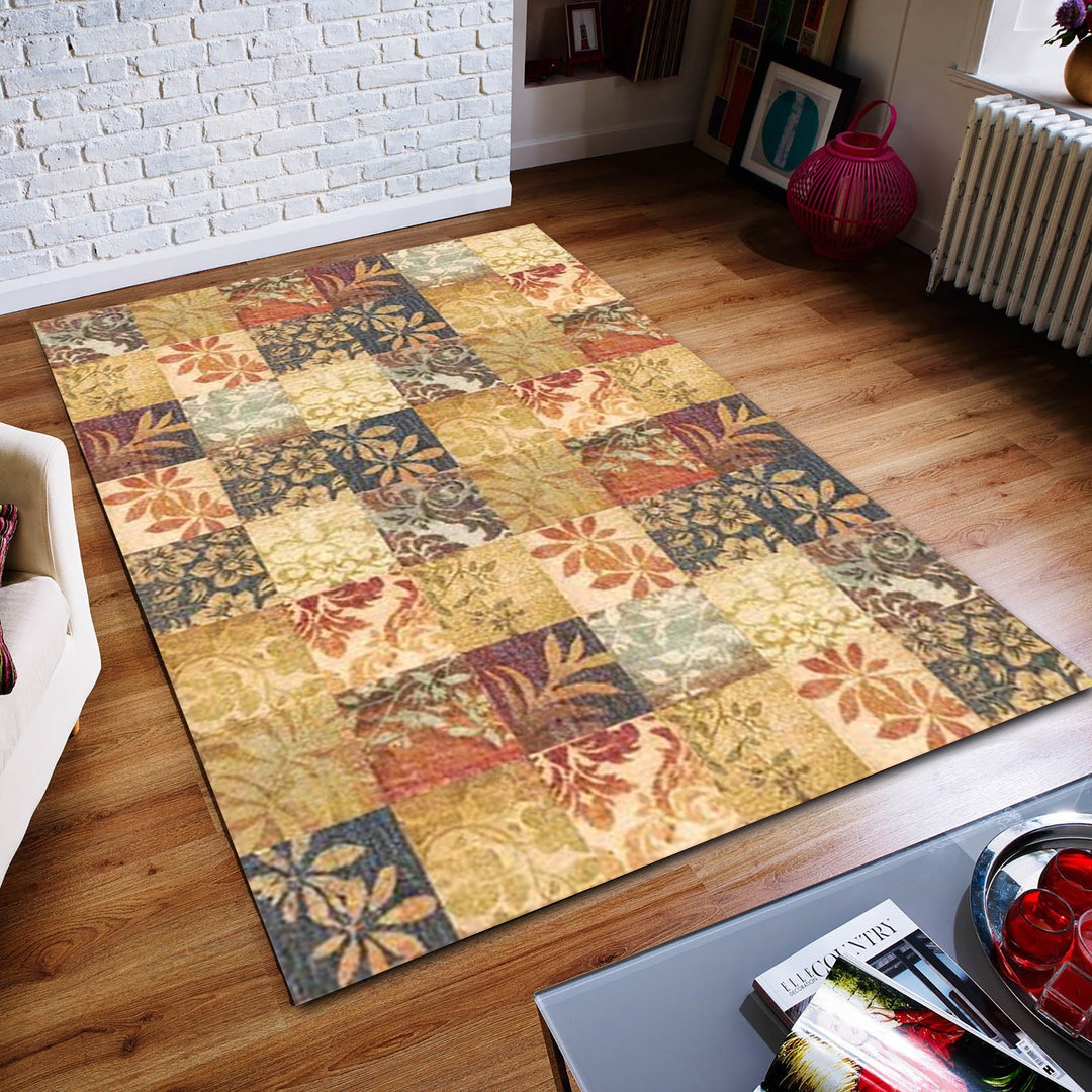 Leaf Pattern Rug, Leaf Rug, Abstract Rug, Custom Rug, Home Decor Rug ...