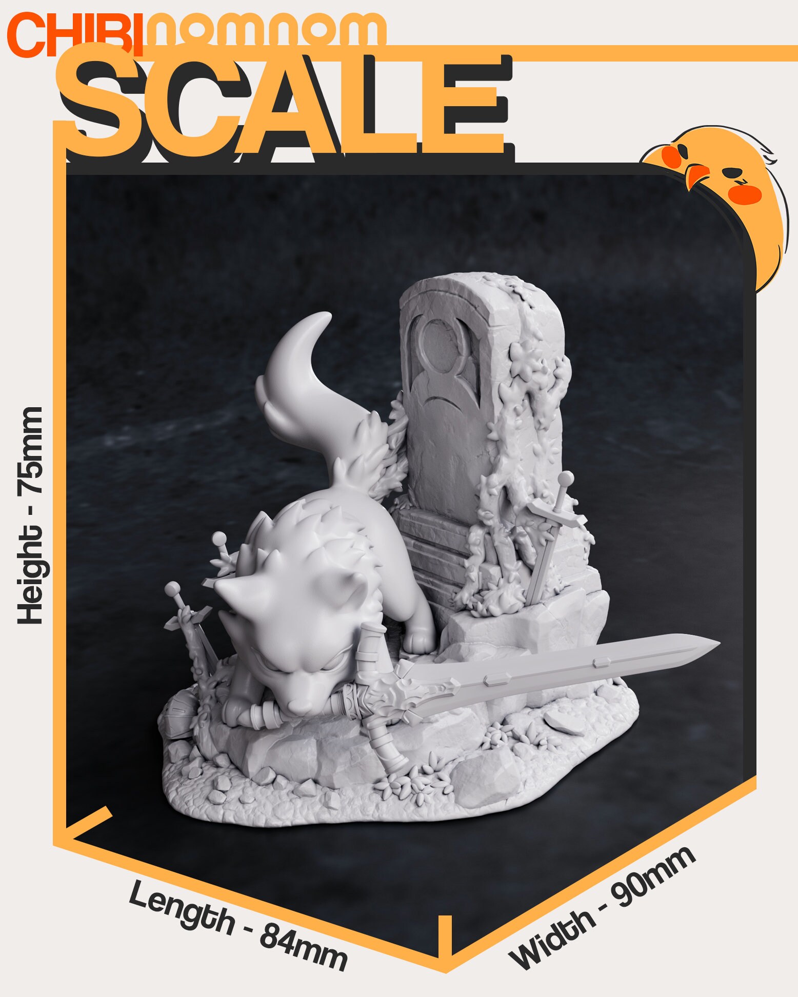 Chibi Greatwolf Sif by Nomnom Figures - Etsy