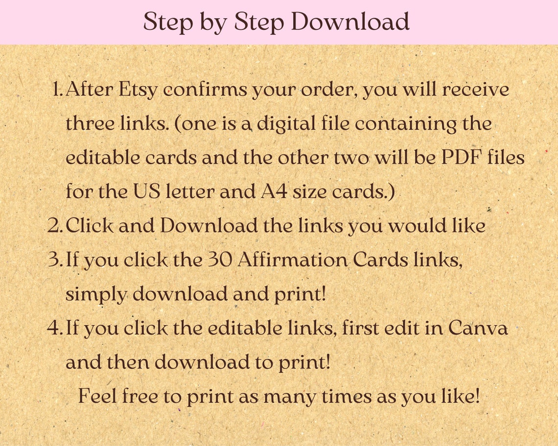 Pink Affirmation Cards | Positive Affirmation Cards | Printable ...