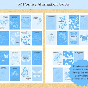 Blue Affirmation Cards | Affirmation Cards Printable | Create Your Own ...