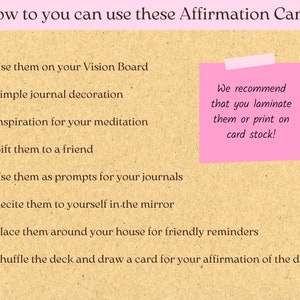 Pink Affirmation Cards | Positive Affirmation Cards | Printable ...