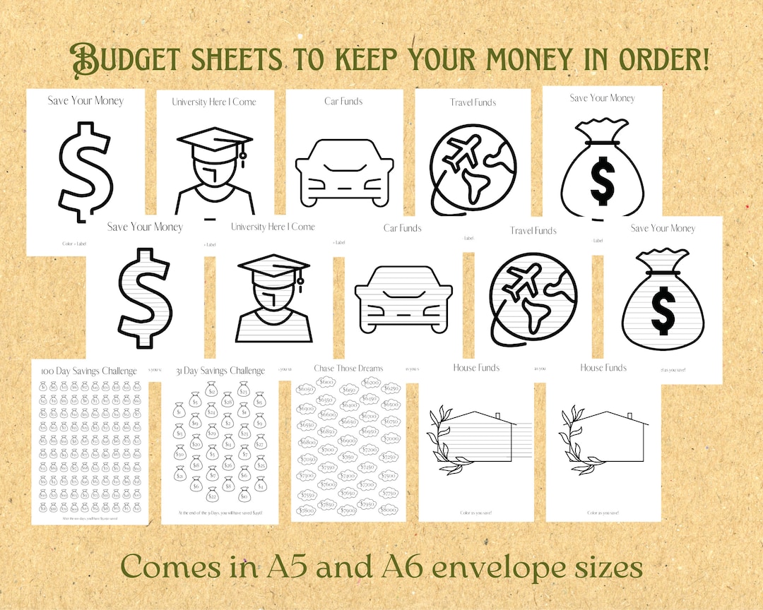 Money Tracker Sheets | Saving Sheets | Budget Binder Sheets | Saving ...