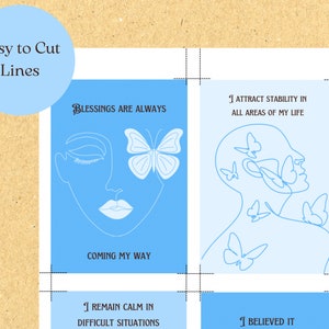 Blue Affirmation Cards | Affirmation Cards Printable | Create Your Own ...