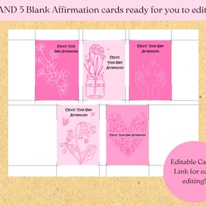 Pink Affirmation Cards Positive Affirmation Cards Printable Affirmation ...