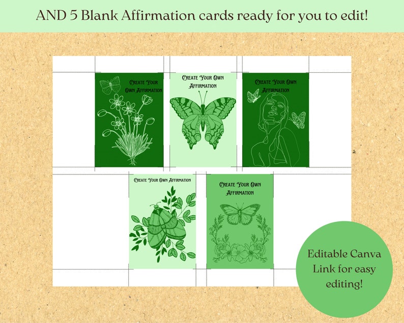 Green Affirmation Cards | Money Affirmations | Positive Affirmations ...