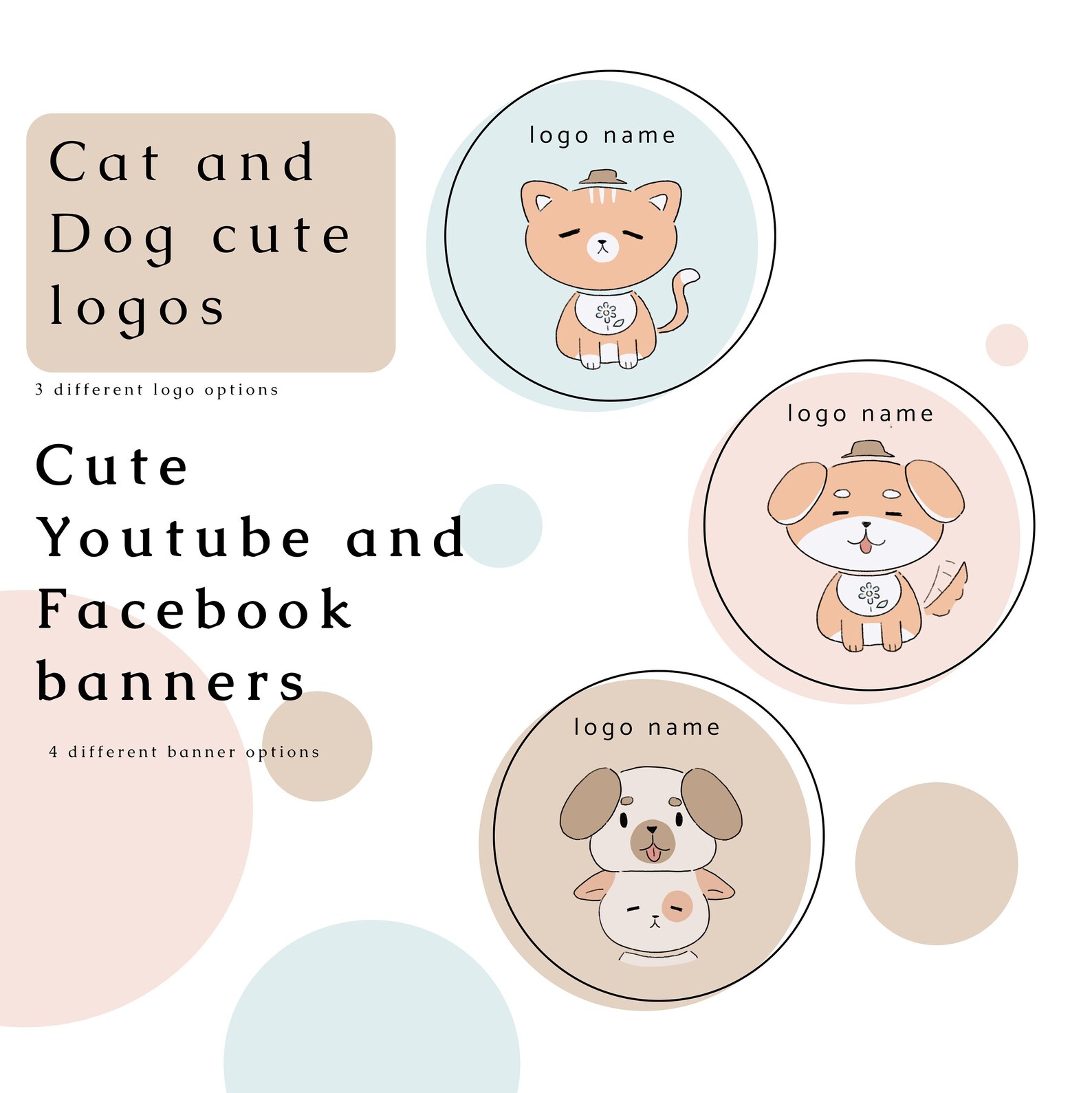 Custom Hand Drawn Pets Logo|logo Design | Custom Logo Design | Unique ...