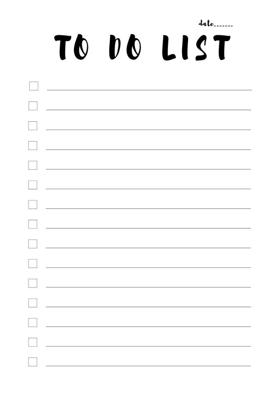 Printable Modern Font Blank to Do List Bundle Printable Blank - Etsy