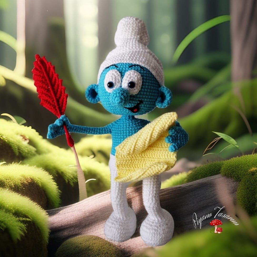 Poet SMURF Doll Pattern TR/EN - Etsy
