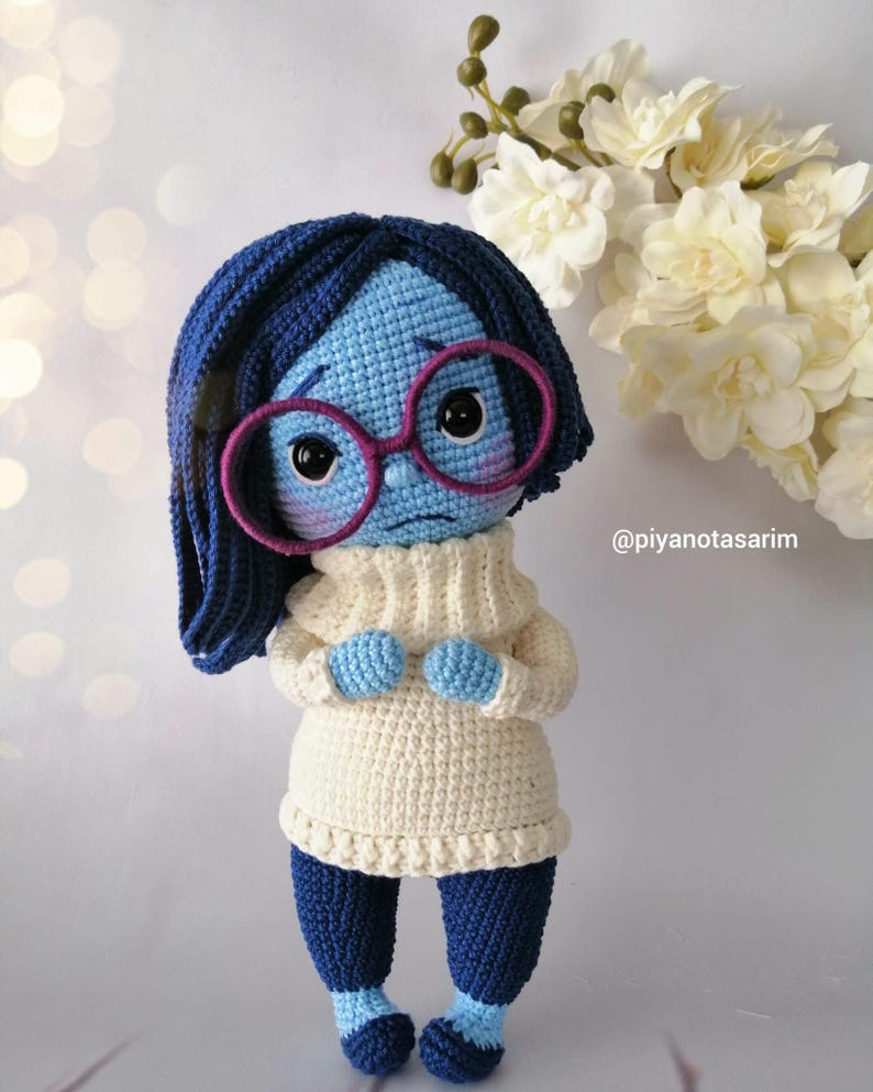 SADNESS From "inside Out" Amigurumi Crochet Pattern (turkish/english ...