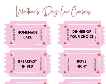 Valentines Day Love Coupons - Etsy