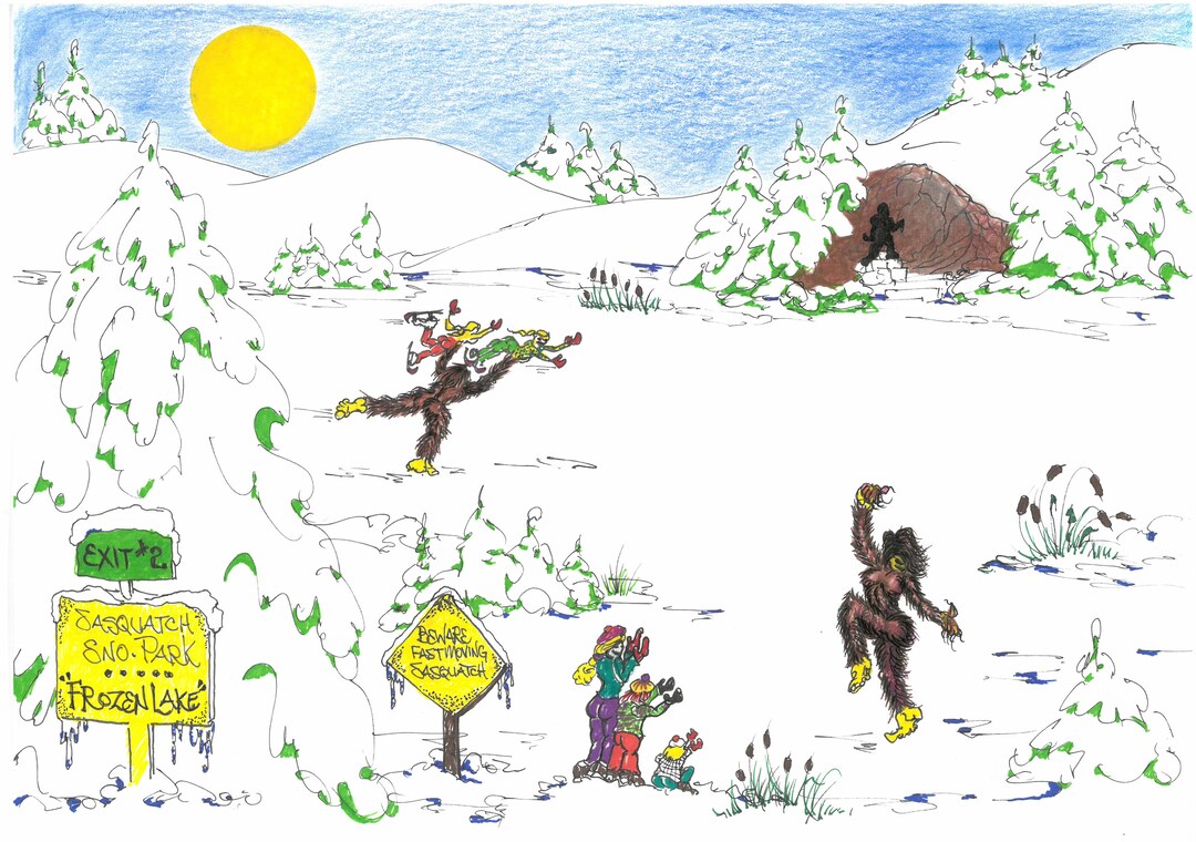 Sasquatch Sno Park: frozen Lake - Etsy