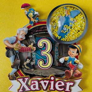 Pinocchio Shaker Cake Topper - Etsy