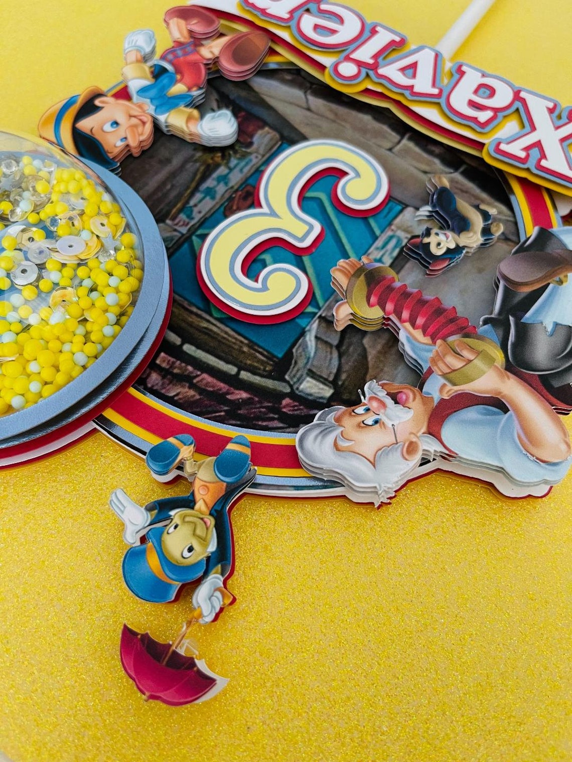 Pinocchio Shaker Cake Topper - Etsy