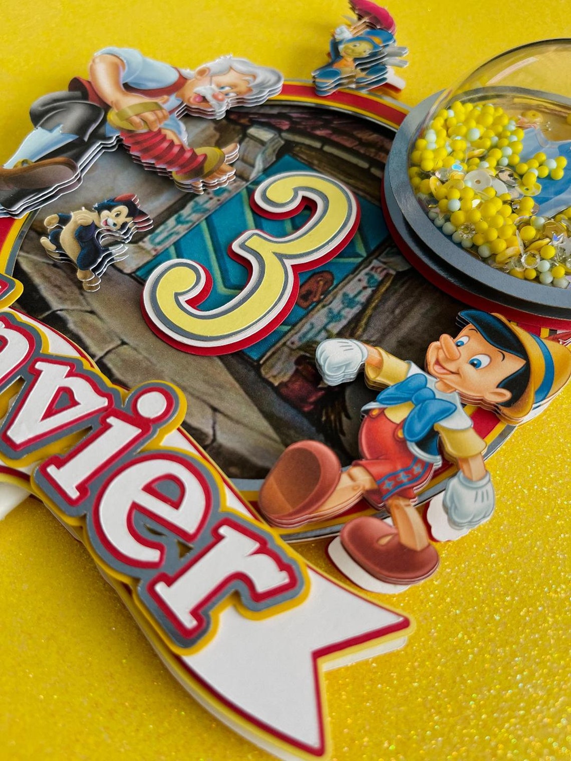 Pinocchio Shaker Cake Topper - Etsy