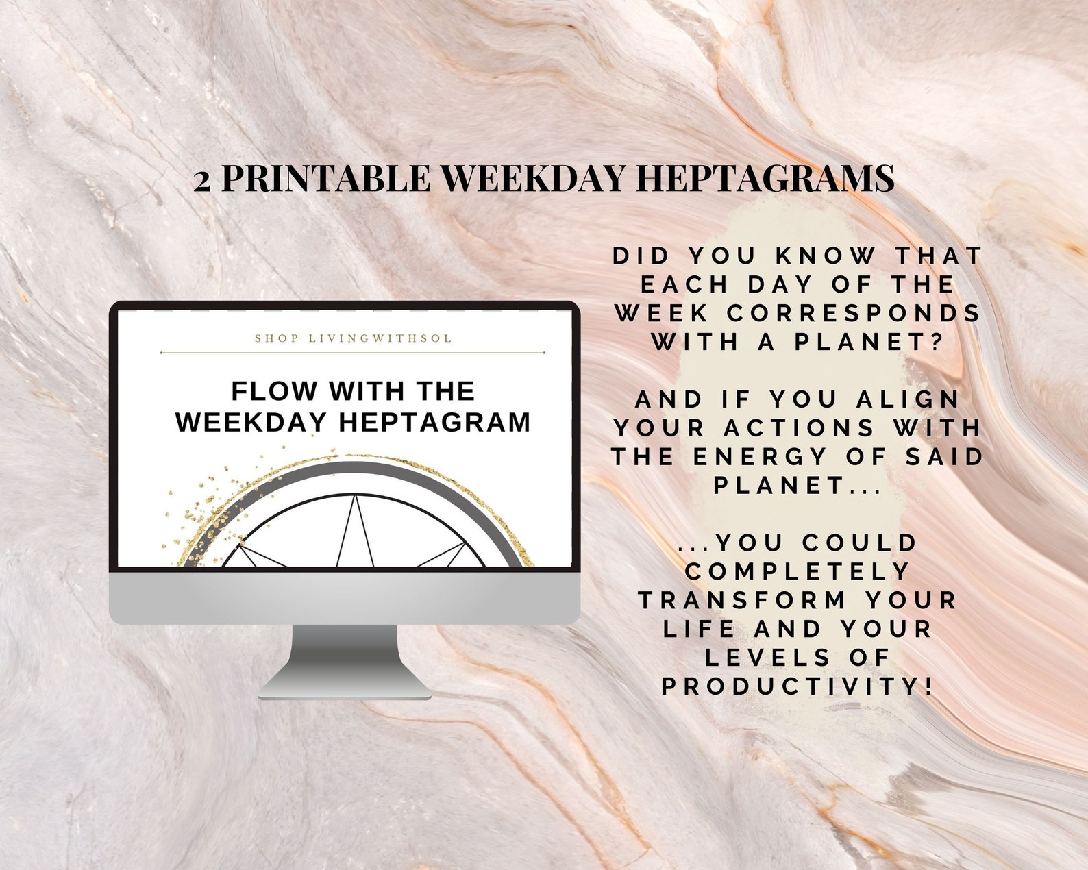The Weekday Heptagram, Weekly Planner, Astrology Guide, Plan Your Week ...