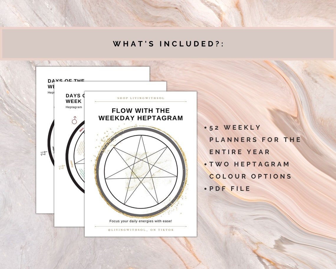 The Weekday Heptagram, Weekly Planner, Astrology Guide, Plan Your Week ...