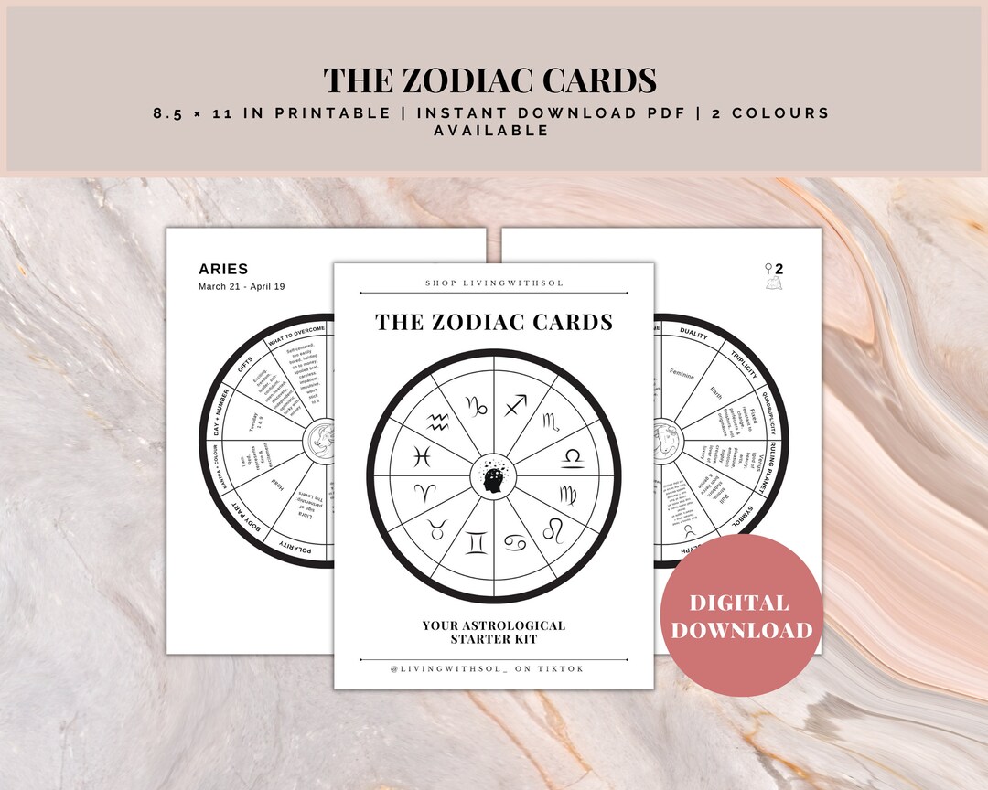 The Zodiac Cards Your Astrological Starter Kit | - Etsy