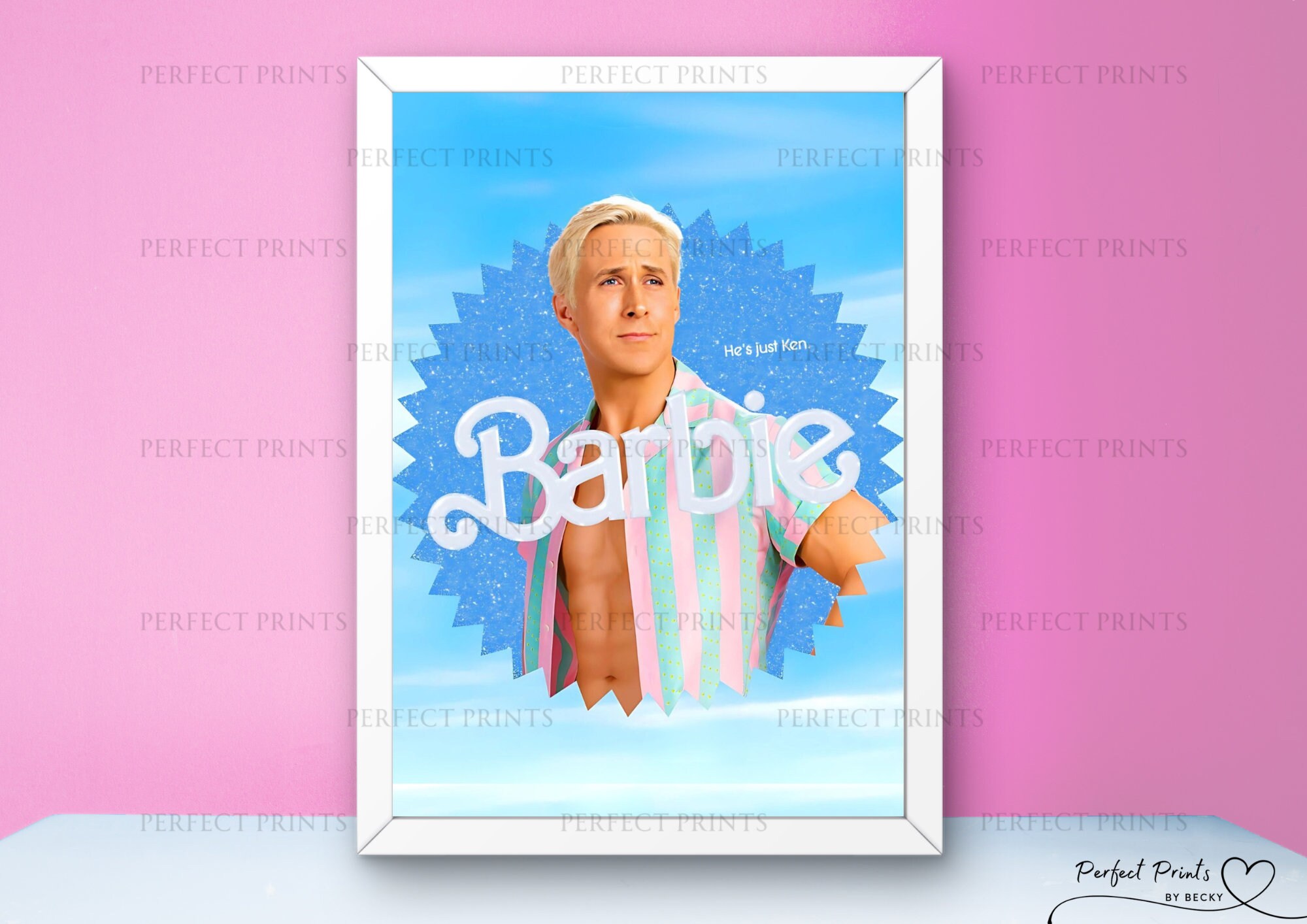 Barbie Movie Ken Blue Art Film Poster Print Wall Art Gift A4 A3 - Etsy