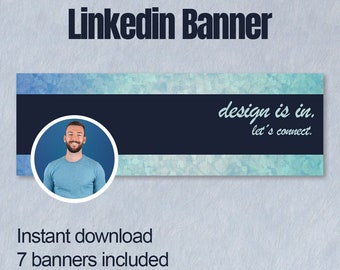 Blue Linkedin Banner - Etsy